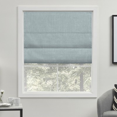 Exclusive Home Acadia 100% Blackout Roman Shade, 23"x64", Aqua : Target