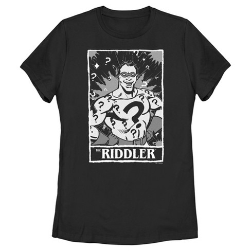 Women's Batman Riddler Tarot T-shirt - Black - Small : Target