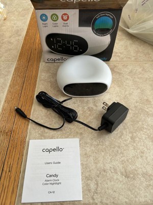 Candy Glow Alarm Table Clock With Color Changing Nightlight - Capello ...