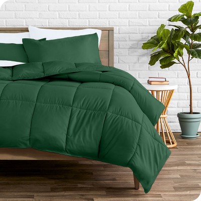 Forest Green - Box Stitch Full Ivy Union Down Alternative Comforter Set ...