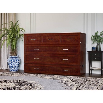 Save $744 • Queen Northfield Murphy Bed Chest Walnut - AFI: Hardwood ...
