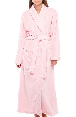 Adr Women's Classic Winter Robe, Plush Fleece Bathrobe Pink Rose Quartz ...