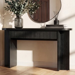 GDFStudio Zebedee 55 Inch Mid-Century Modern Fluted Wood Console Table ...