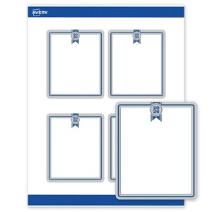 Avery® Matte 4" x 3-1/3" Labels, Silver & Navy Seal, 40ct : Target