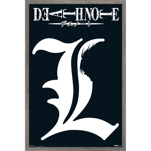 Trends International Death Note - L Symbol Framed Wall Poster Prints ...