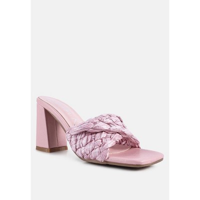 Pout Pro Braided Raffia Block Sandals : Target