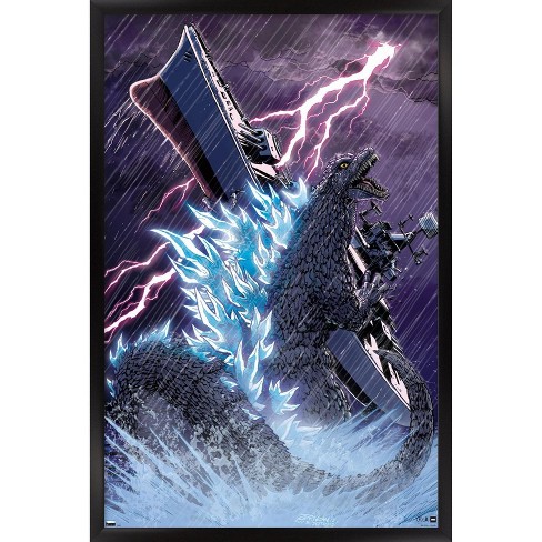 Trends International Godzilla: Comic - Lightning Framed Wall Poster ...