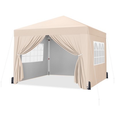 Yaheetech 10x10ft Pop-up Canopy With Sandbags And Wheeled Carry Bag ...