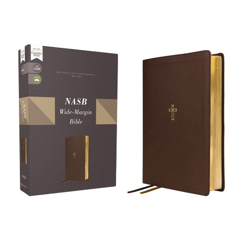 Nasb, Wide Margin Bible, Leathersoft, Brown, Red Letter, 1995 Text ...