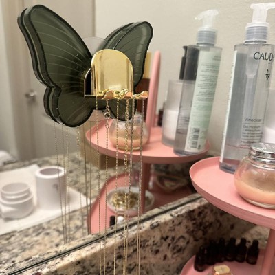 Unique Bargains Cute Bathrooms Wall Mounted Toothbrush Holder 4.33"x3 ...