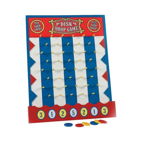 Fun Express Drop Disk Game - Wood Gamboard, Includes 6 Disks - Carnival ...