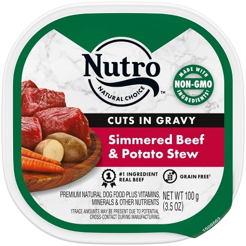 Nutro Grain Free Cuts In Gravy Wet Dog Food Simmered Beef & Potato Stew ...