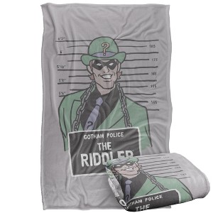 Batman The Riddler Mugshot Silky Touch Super Soft Throw Blanket 36" x ...
