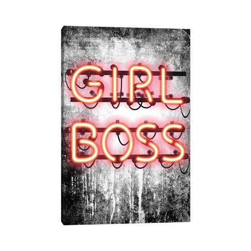 Girl Boss Neon Sign By Amanda Greenwood Unframed Wall Canvas - Icanvas ...