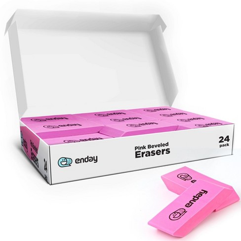 Enday Bevel Eraser Pink, 24 Pack : Target