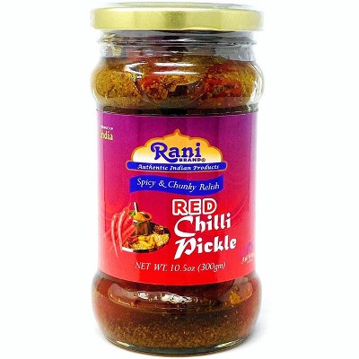 Red Chilli Pickle Hot (achar, Indian Relish) - 10.5oz (300g) - Rani ...