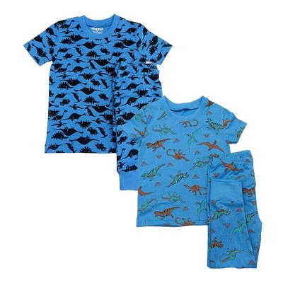 Blue Dinosaurs/dark Dinosaurs 2 Pack Shortsleeve Pajamas : Target