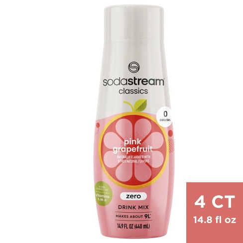 Sodastream Pink Grapefruit Zero Calorie 14.9oz/4pk: Soda Streamer ...