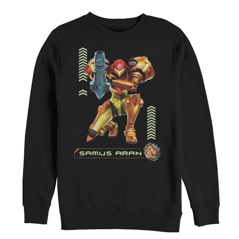 Men's Nintendo Metroid Samus Pose Sweatshirt : Target