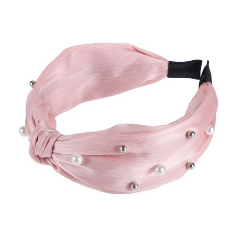 Unique Bargains Women's Faux Pearl Knotted Headband 1 Pc : Target