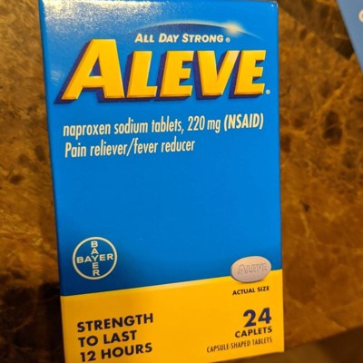 Aleve Naproxen Sodium Pain Reliever Caplets (nsaid) - 24ct : Target