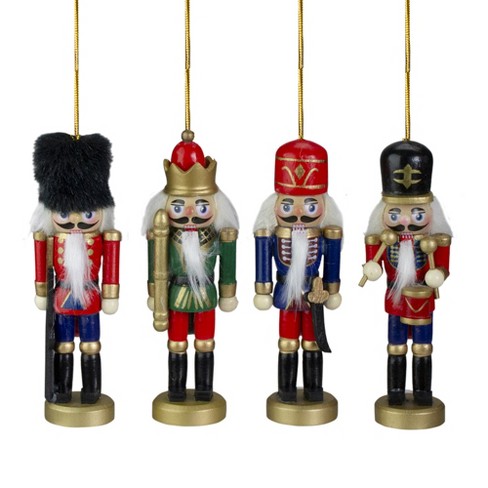 Northlight Set Of 4 Assorted Classic Nutcracker Ornaments 5" : Target