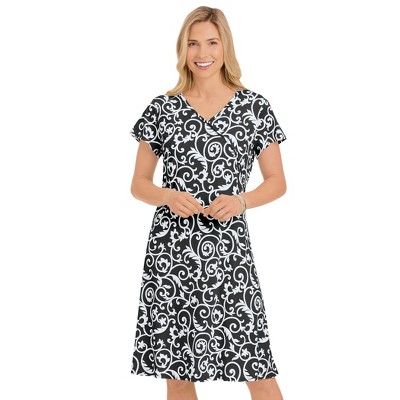 Collections Etc Stylish White Scroll Patterned Surplice Neckline Knit ...