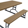 Plastic Development Group 6 Foot Indoor Outdoor Picnic Table With Steel ...