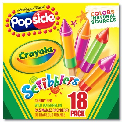Popsicle Cherry Watermelon Raspberry Orange Scribblers Ice Pops - 18ct ...