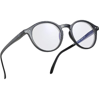 Readerest 0 Magnification Blue Light Blocking Reading Glasses, Round ...