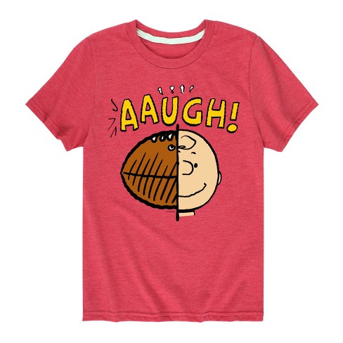 Peanuts Charlie Brown Half Football Head Short Sleeve Graphic T-shirt ...