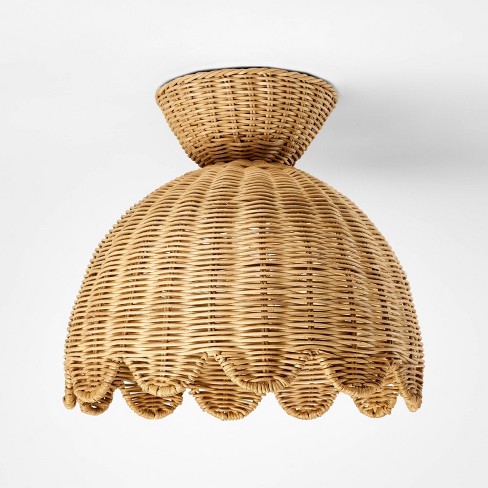 Woven Flush Mount Ceiling Light - Threshold™ Designed With Studio Mcgee ...