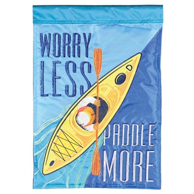Dicksons Magnolia Garden Worry Less Paddle More Kayak Blue 18 X 13 ...