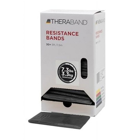 Theraband Resistance Bands, Level 6, Special Heavy, Black, 7.3 Lbs ...