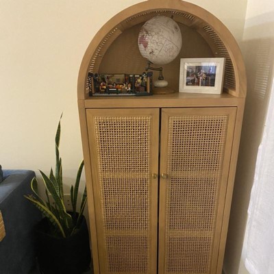 Woven Arched Wood Cabinet - Threshold™ : Target