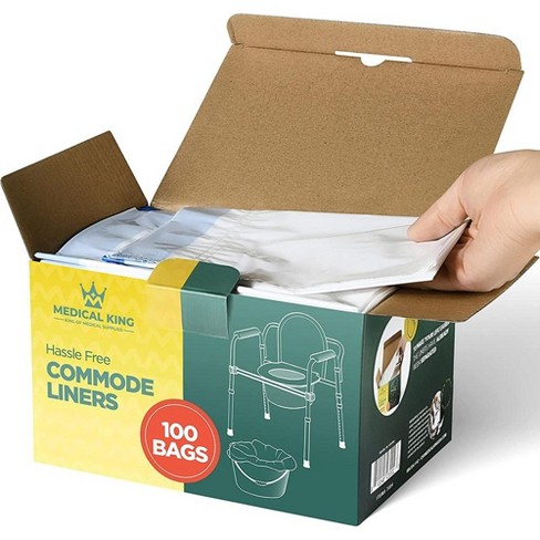 Commode Liners 100-pack Toilet Bags For Adult Commode Chairs, Camp ...