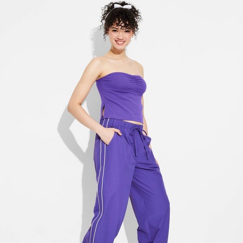 Women s Game Day Ribbed Tube Top Wild Fable Purple Xxs Target