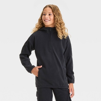 Boys' Microfleece Pullover Sweatshirt - All In Motion™ Black M : Target