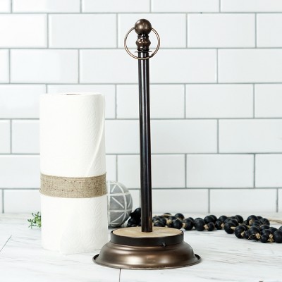 Vip Metal 16.5 In. Black Round Paper Towel Holder : Target
