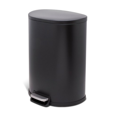Qualiazero 13 Gal/50l, D Shape, Stainless Steel Step-on Can, With Soft ...