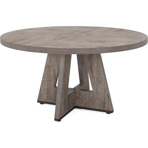 Tribesigns Farmhouse Dining Table, 47 Inch Round Dinner Table For 4 For ...