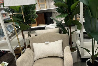 Wing Arm Accent Chair Velvet Beige (kd) - Threshold™ Designed With ...