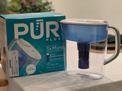 Pur Plus 11 Cup Water Pitcher Filtration System White/blue Ppt110wa ...
