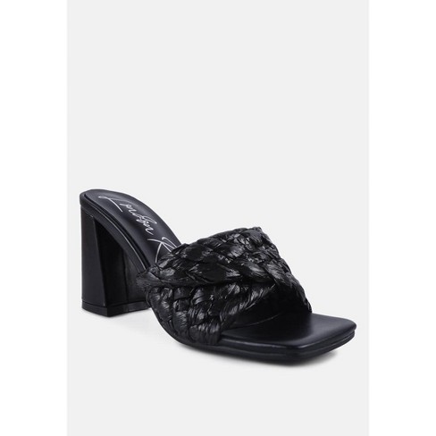 Pout Pro Braided Raffia Block Sandals : Target