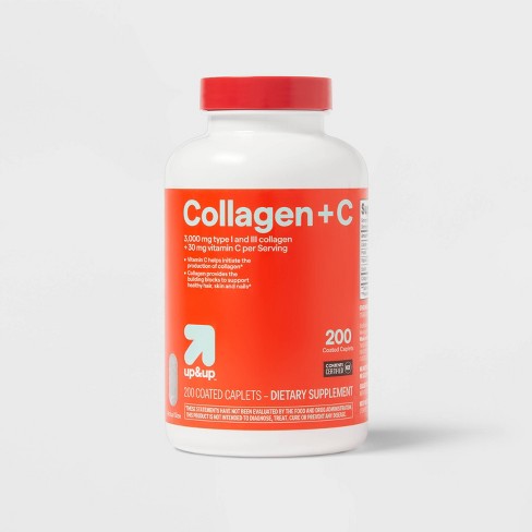 Collagen + Vitamin C Tablets - 200ct - Up&up™ : Target