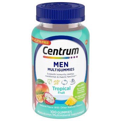 Centrum Men's Multivitamin Gummies - Tropical Fruit - 100ct : Target