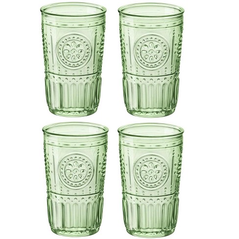 Bormioli Rocco Romantic Cooler Drinking Glass, 4-piece, 16 Oz, Pastel ...