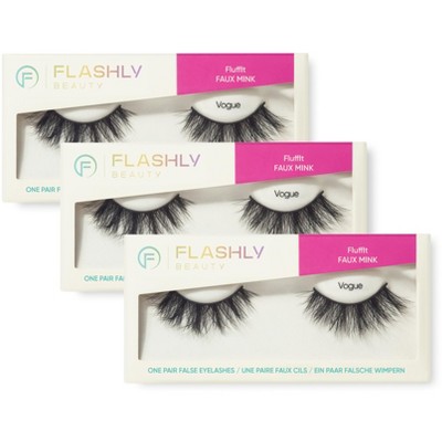 Flashly Beauty - Fluffit Faux Mink - False Eyelashes - Vogue - Black ...