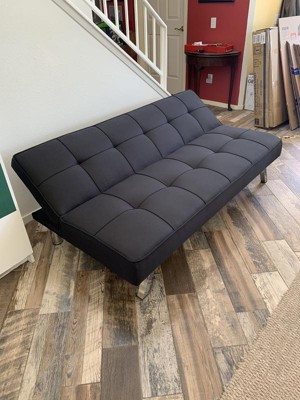 Colette Convertible Futon Sofa Bed Black - Serta : Target