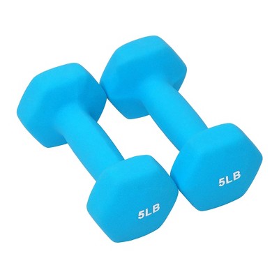 Balancefrom Fitness 3 Pair Neoprene Coated Hexagon Shaped Dumbbell Set ...